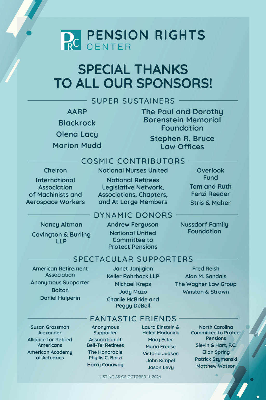 PRC Celebrates Our 48th Anniversary - Pension Rights Center