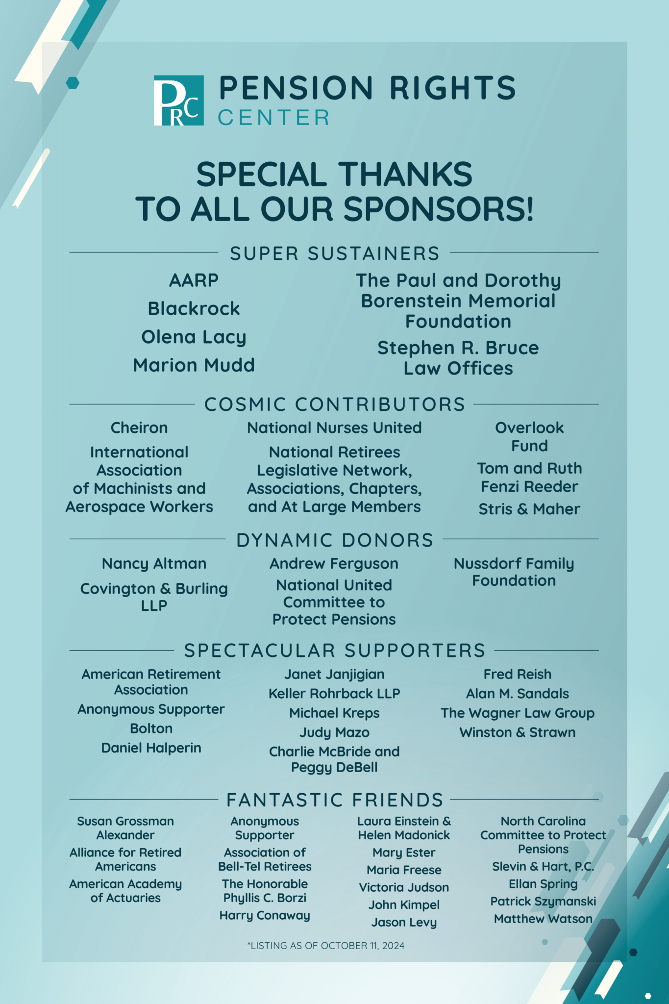 PRC Celebrates Our 48th Anniversary - Pension Rights Center